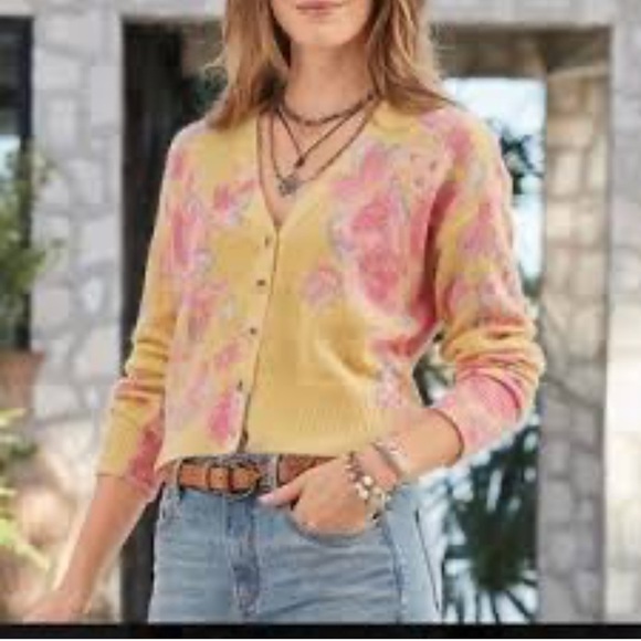 Sundance | Sweaters | Sundance Senna Pink Floral Womans Wool ...